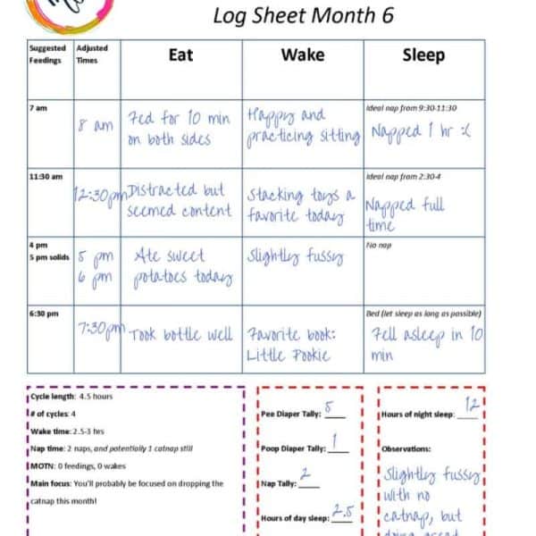 Sample Babywise Schedules Baby & Toddler - Mama's Organized Chaos